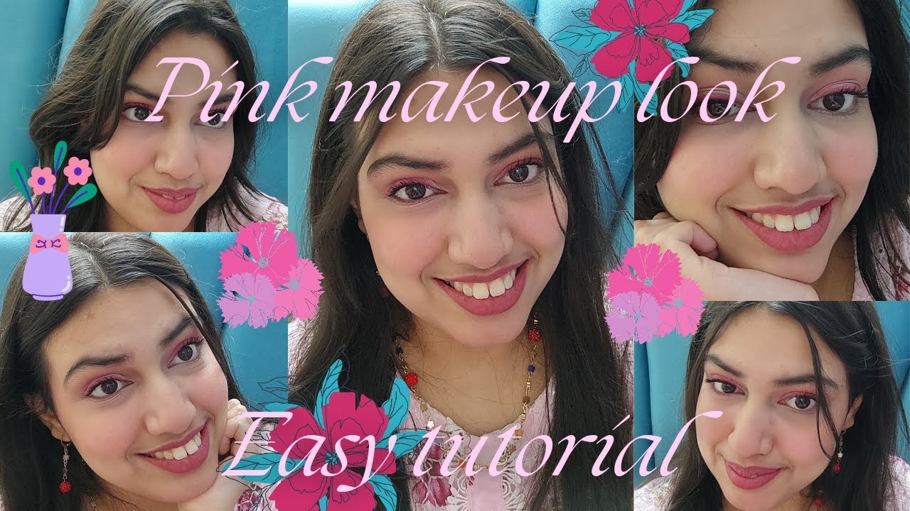 Easy pink makeup tutorial - YouTube