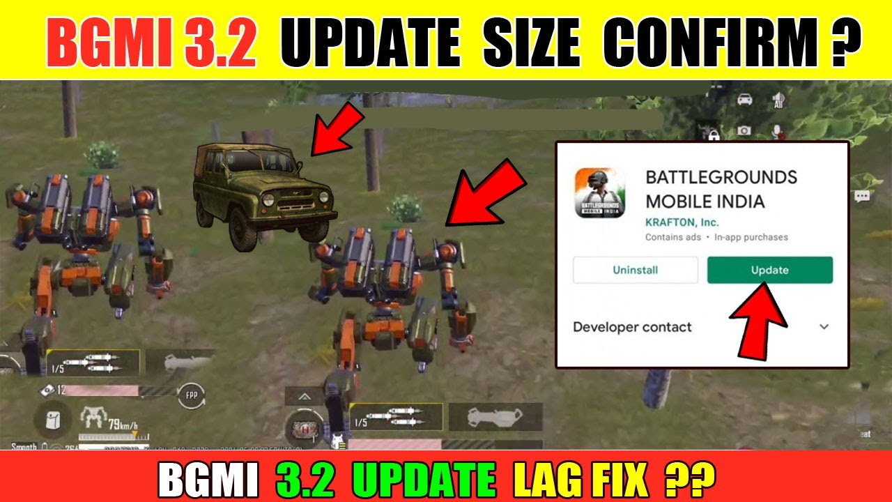 Bgmi 3.2 update Update Size Confirm ? Lag Fix update - YouTube