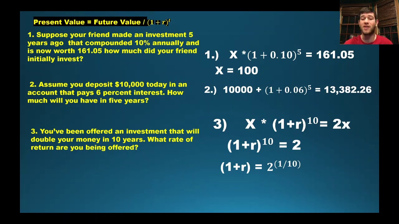 Present and Future Value of Money Tutorial/ Explanation with Examples ...
