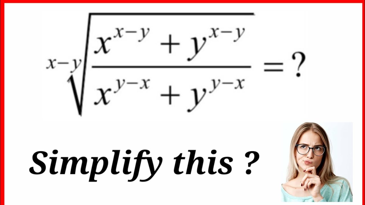 Simplification problem/Simplify this? - YouTube