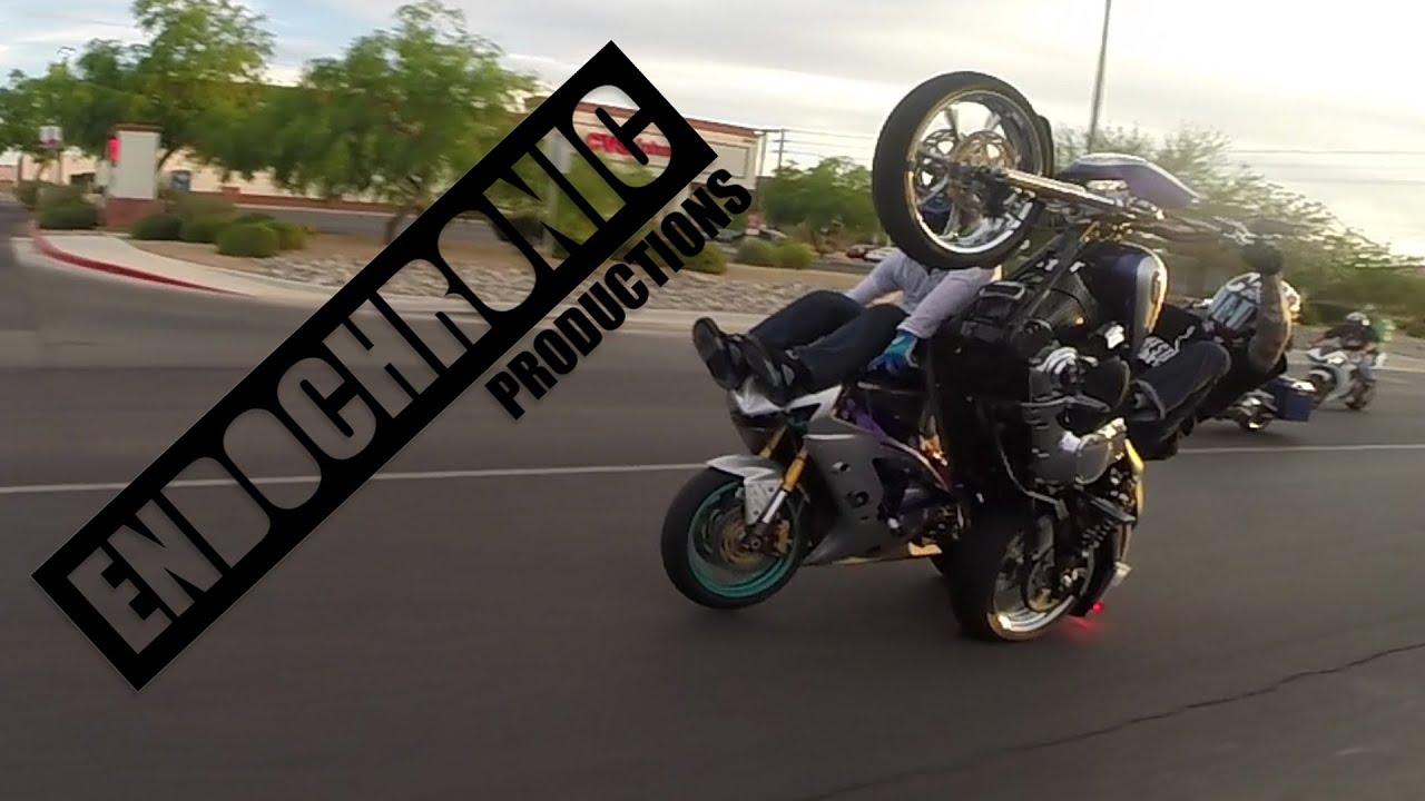 Motorcycle Riding Wheelie Crashes Into Other Bike! - YouTube