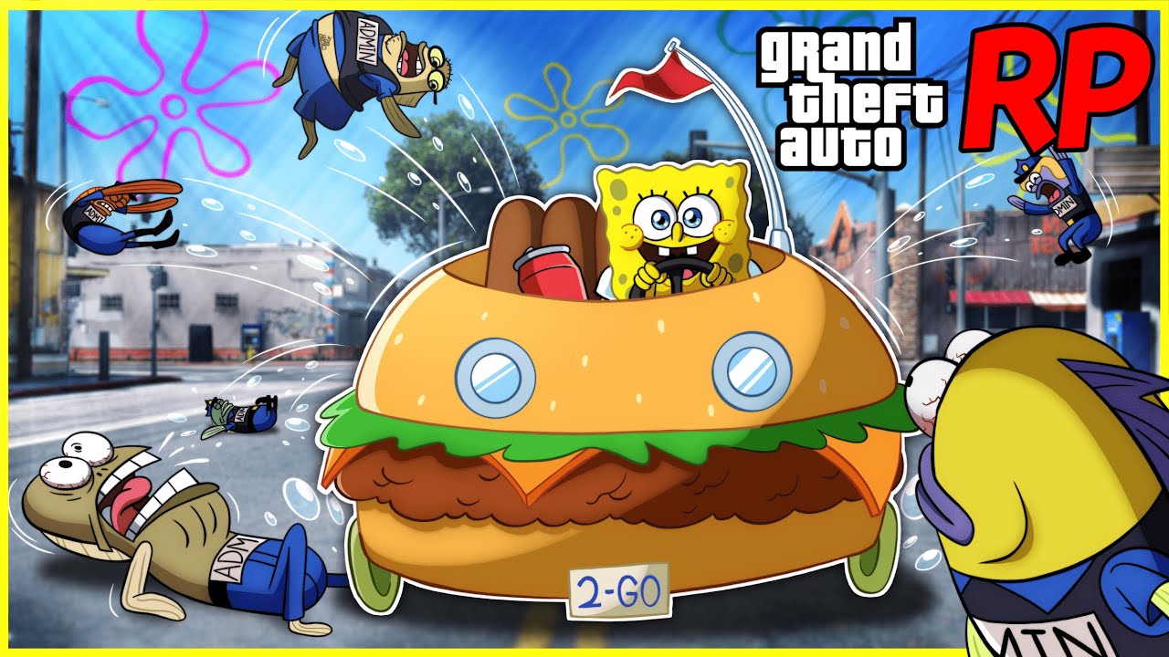 WE TROLL SALTY ADMINS AS SPONGEBOB… GTA RP - YouTube