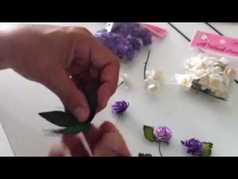 Making a Haku Lei / Floral Hat Band with Paper Flowers & Paper Leaves ...
