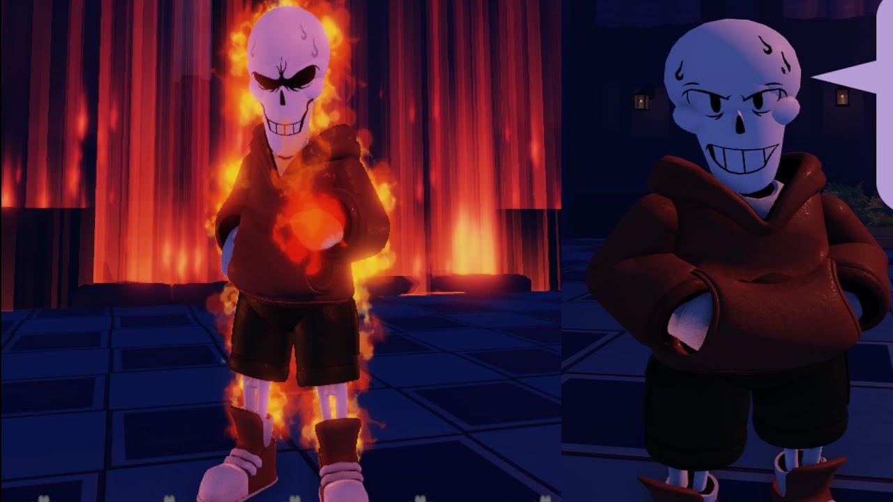 (Showcase) Underswap Papyrus Phase 1-2 (Undertale Last Corridor Update ...