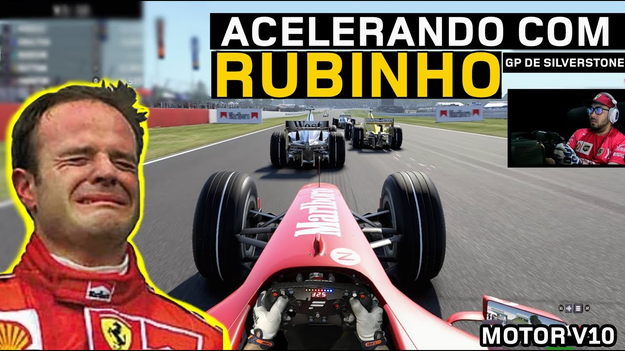 #22 ACELERANDO COM RUBINHO BARRICHELLO NA FERRARI 2003 - MOTOR V10 - GP ...