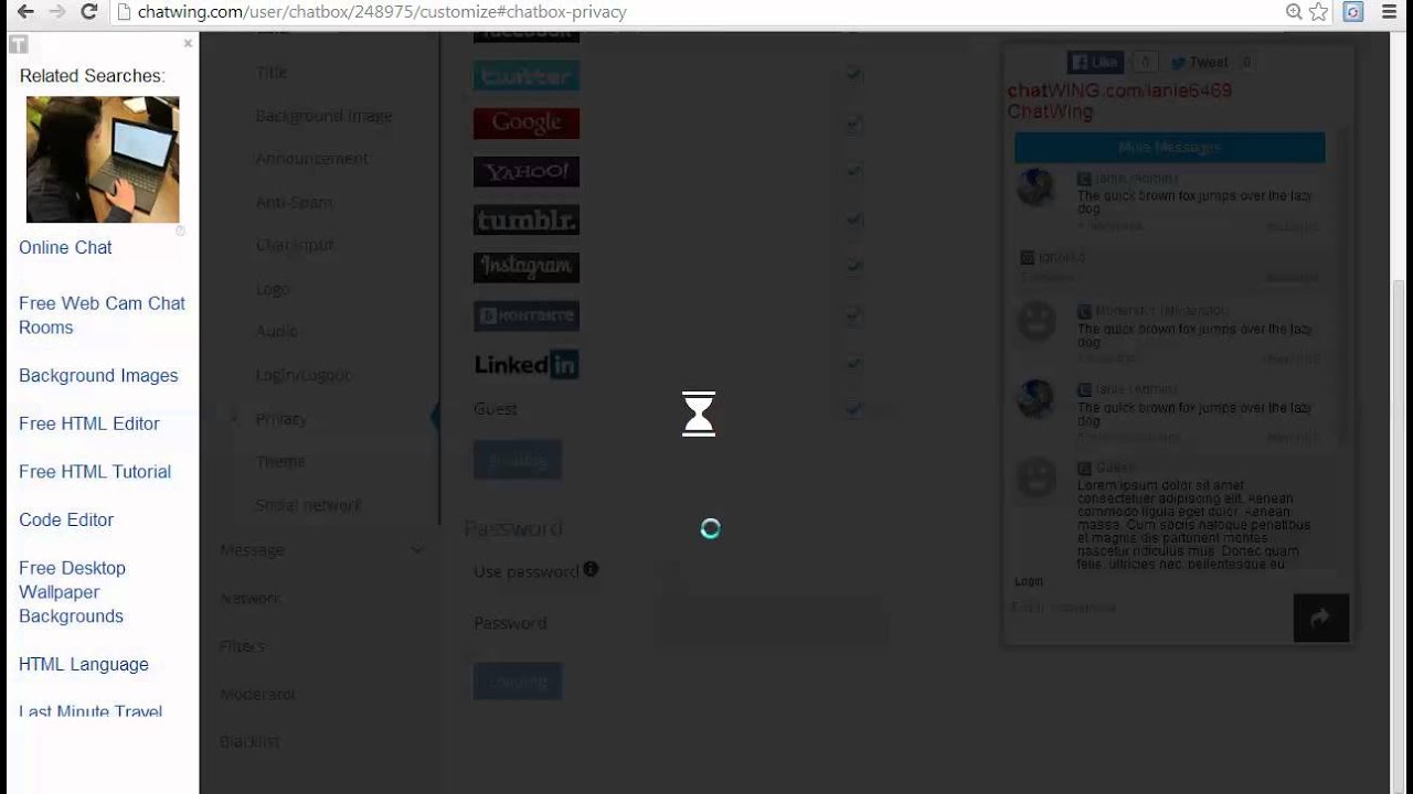 cómo Webcast Chatwing salas de chat en directo servicio chats - YouTube