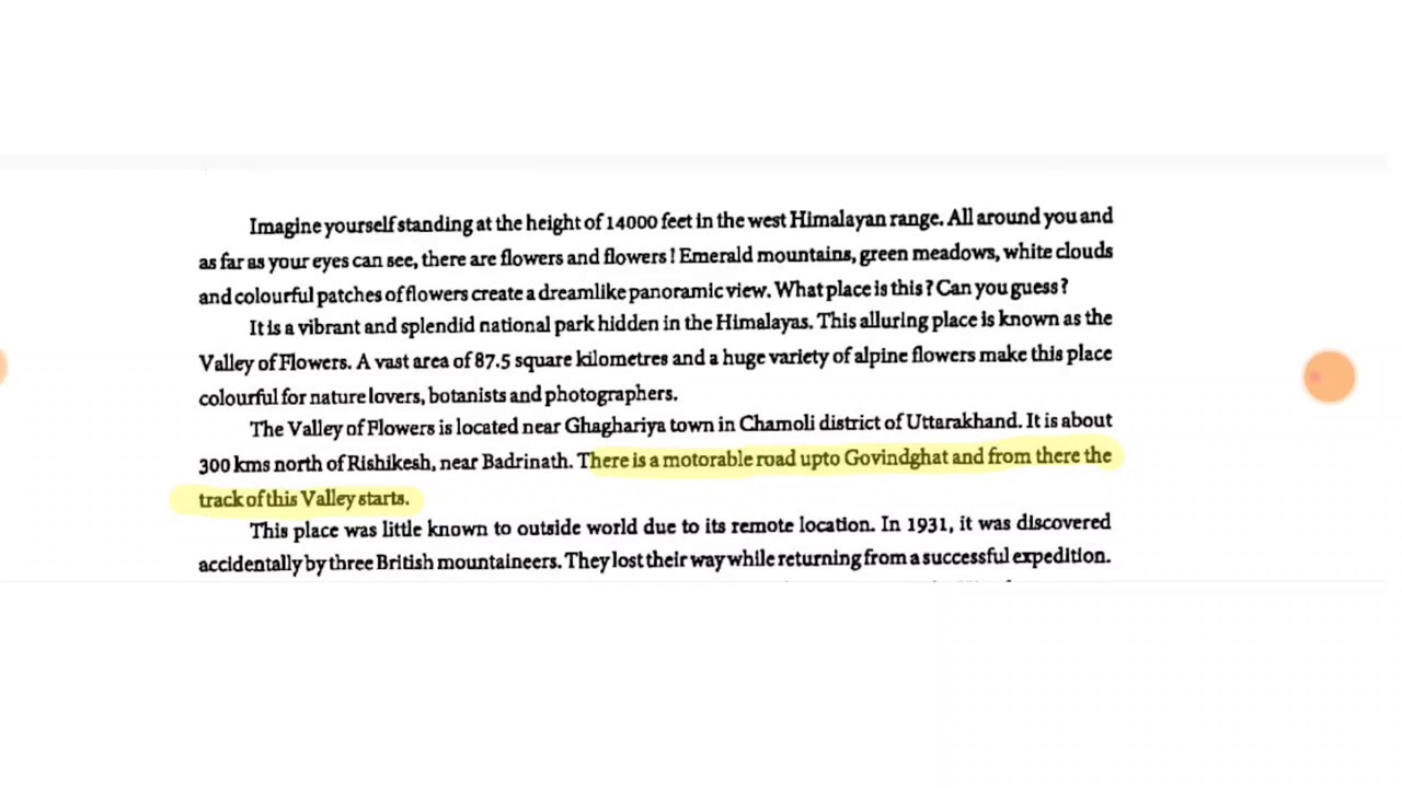 ENGLISH||STD-9||UNIT-11||PART-1|| VALLEY OF FLOWERS - YouTube