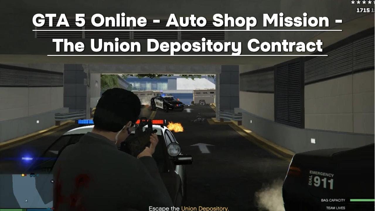 GTA 5 Online - Auto Shop Mission (The Union Depository Contract) - YouTube