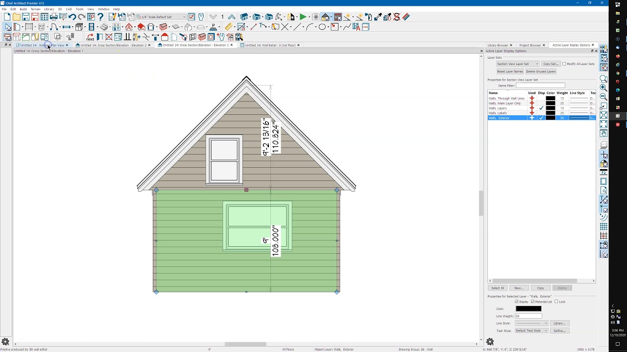 Stacked Windows - Vaulted Ceiling - Plan Views - Chief Architect - YouTube