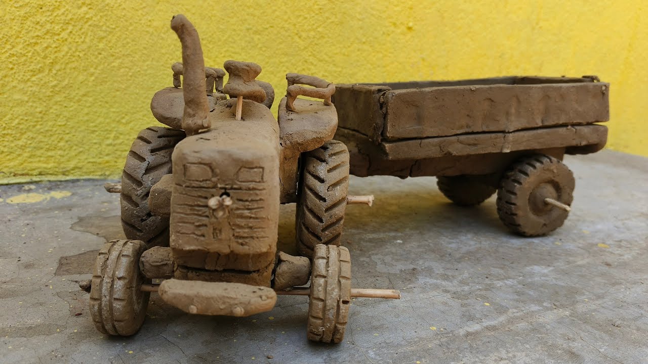 How to make Tracter gadi 🚜 pat -2 //. SOIL VAHICLE .. - YouTube