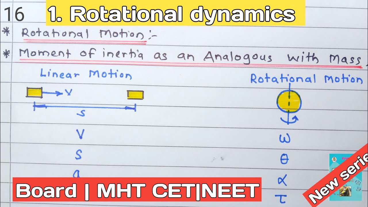 12 th science ||ch 1 Rotational dynamics|| lecture 16|| Maharashtra ...