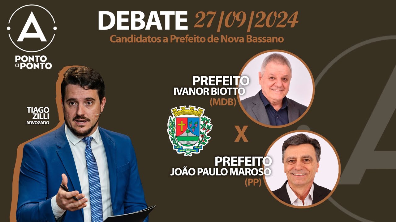 DEBATE DOS CANDIDATOS A PREFEITO DE NOVA BASSANO - YouTube
