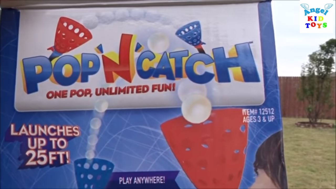 Family outdoor fun game pop n catch - YouTube