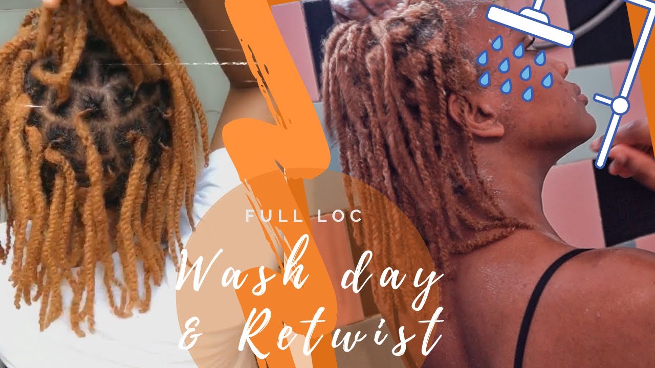 EASY LOC WASH DAY ROUTINE & HOW I RETWIST MY LOCS / PALM ROLLING / NO ...