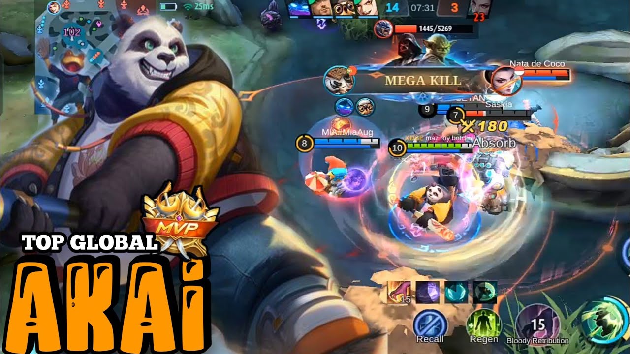 gameplay Akai !!build top 1 hayper Akai ~mlbb - YouTube