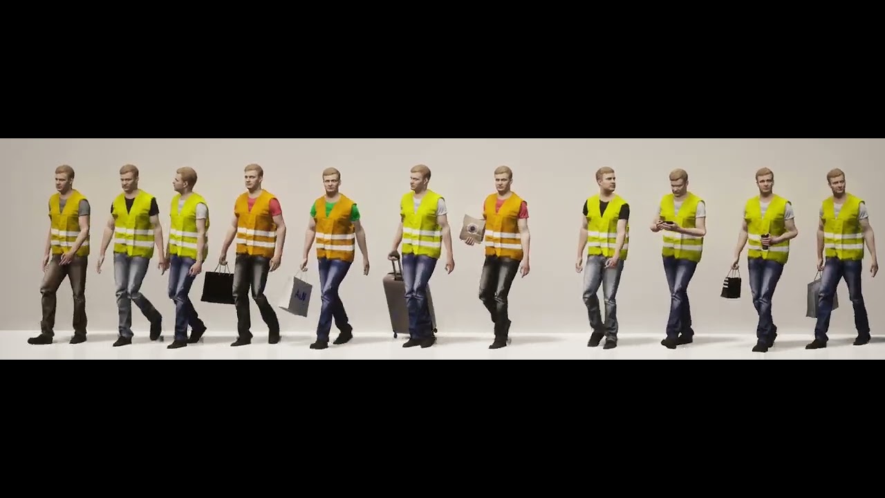 TWINMOTION Animated Characters MAN WORKER Walking - YouTube
