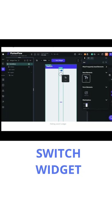 FLUTTERFLOW SWITCH WIDGET #flutterflow #videotutorial #flutter #shorts #switch - YouTube