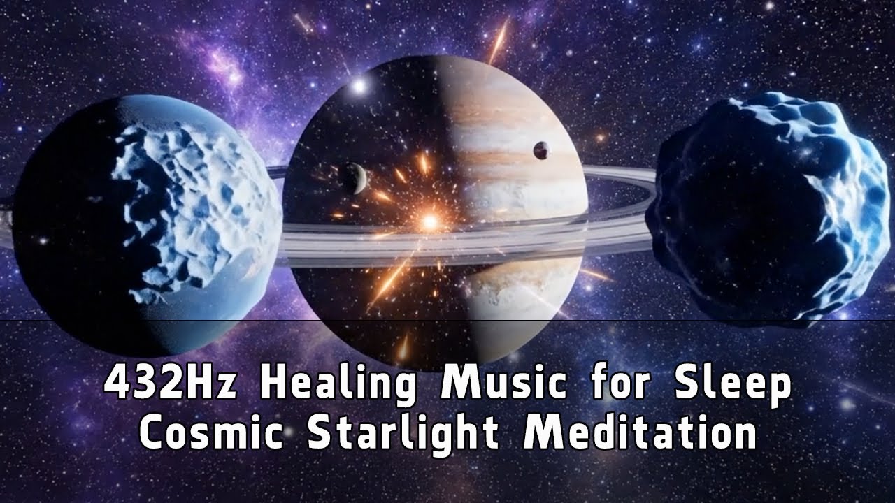 432Hz Healing Music for Sleep — Cosmic Starlight Meditation - YouTube