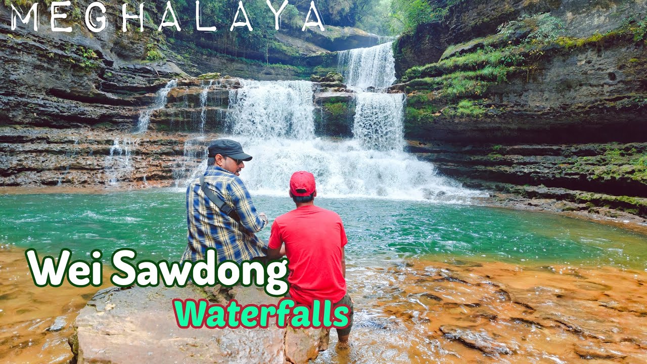 Wei Sawdong waterfalls Meghalaya India - YouTube