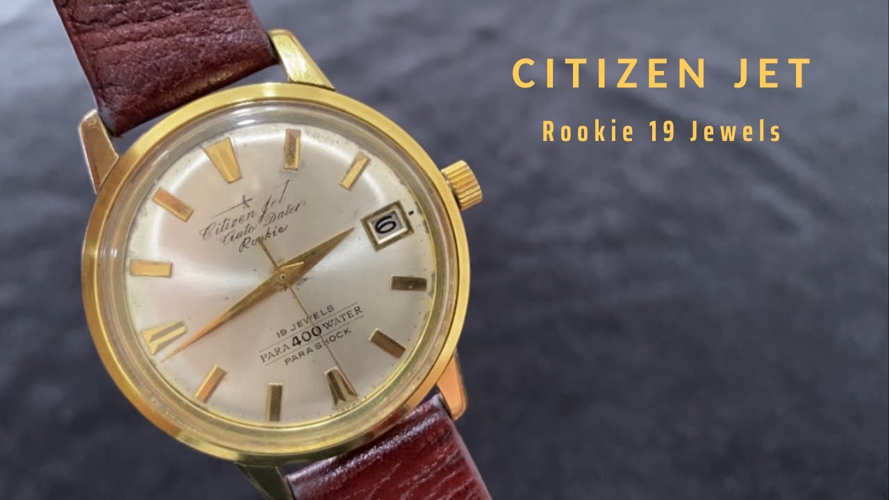 Đồng hồ cổ xưa Citizen Jet máy răng cưa 19 jewels dòng auto date Rookie ...
