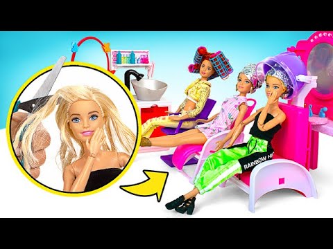 ¡Salón de belleza para muñecas! Cambia el peinado y el atuendo de la muñeca ✨👩‍🦰👩‍🦱👱‍♀️