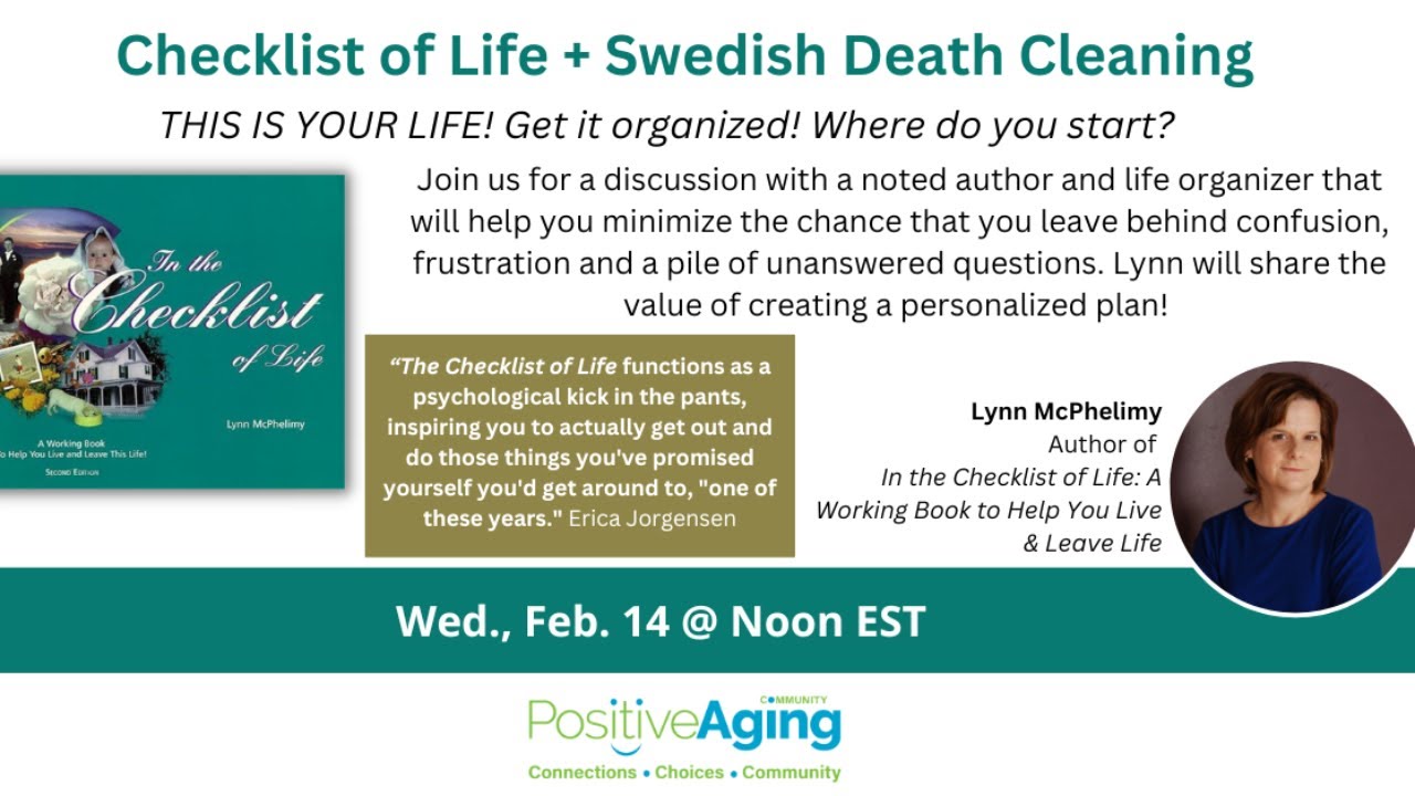 Checklist of Life + Swedish Death Cleaning - YouTube