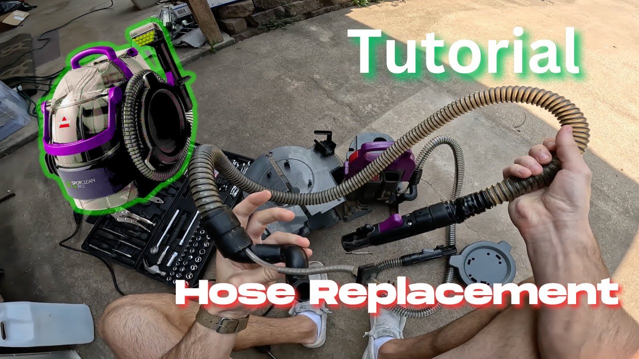 How To Replace Portable Bissell Pro Shampoo Hose and Head | Tutorial ...
