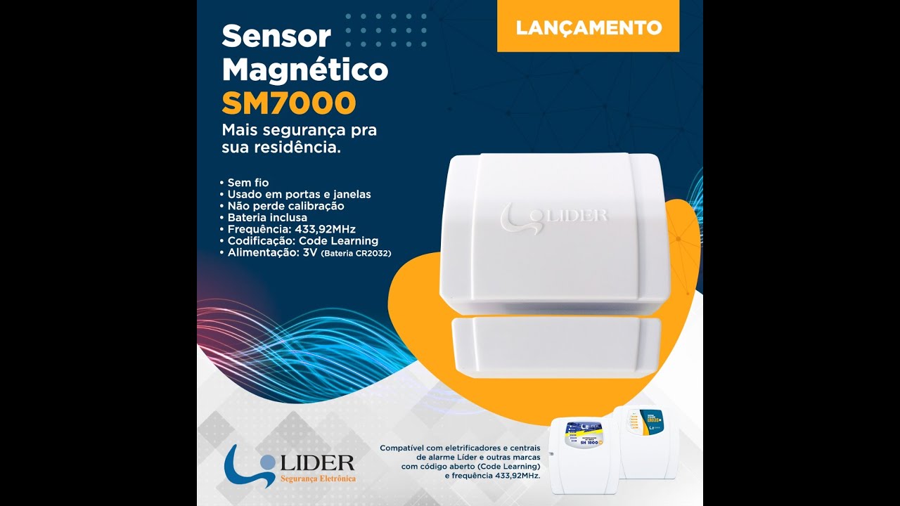 Lançamento SM7000 - Sensor magnético sem fio - YouTube