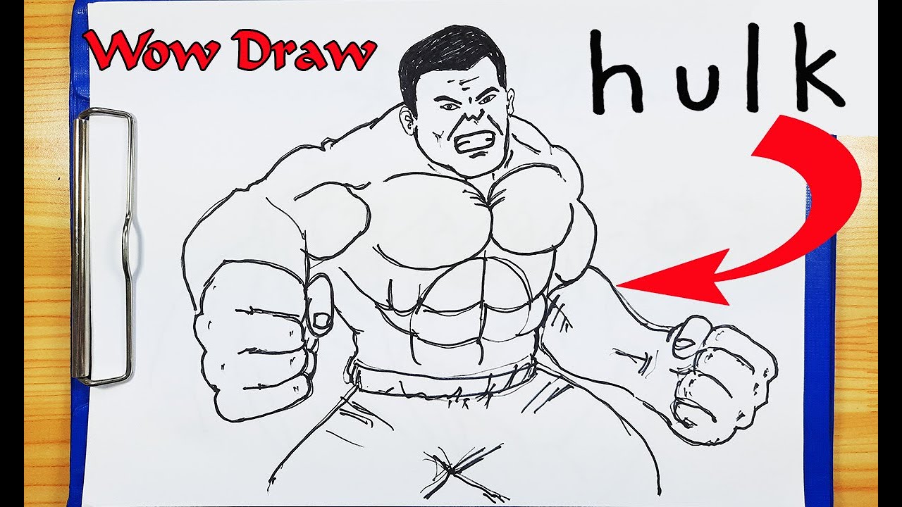 How To Draw HULK | How to turn word HULK into Hulk Avengers endgame ...