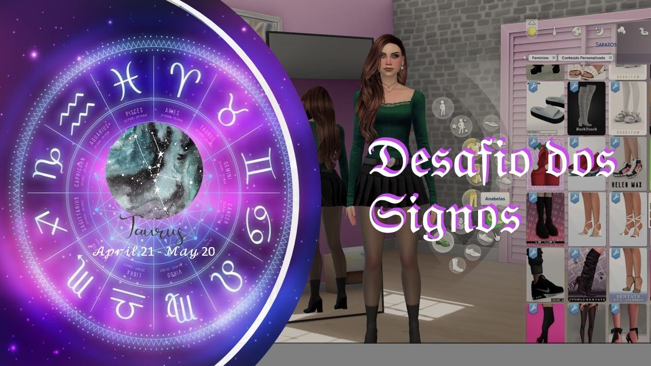 Desafio dos Signos - Taurus ♉ - The Sims 4 - YouTube