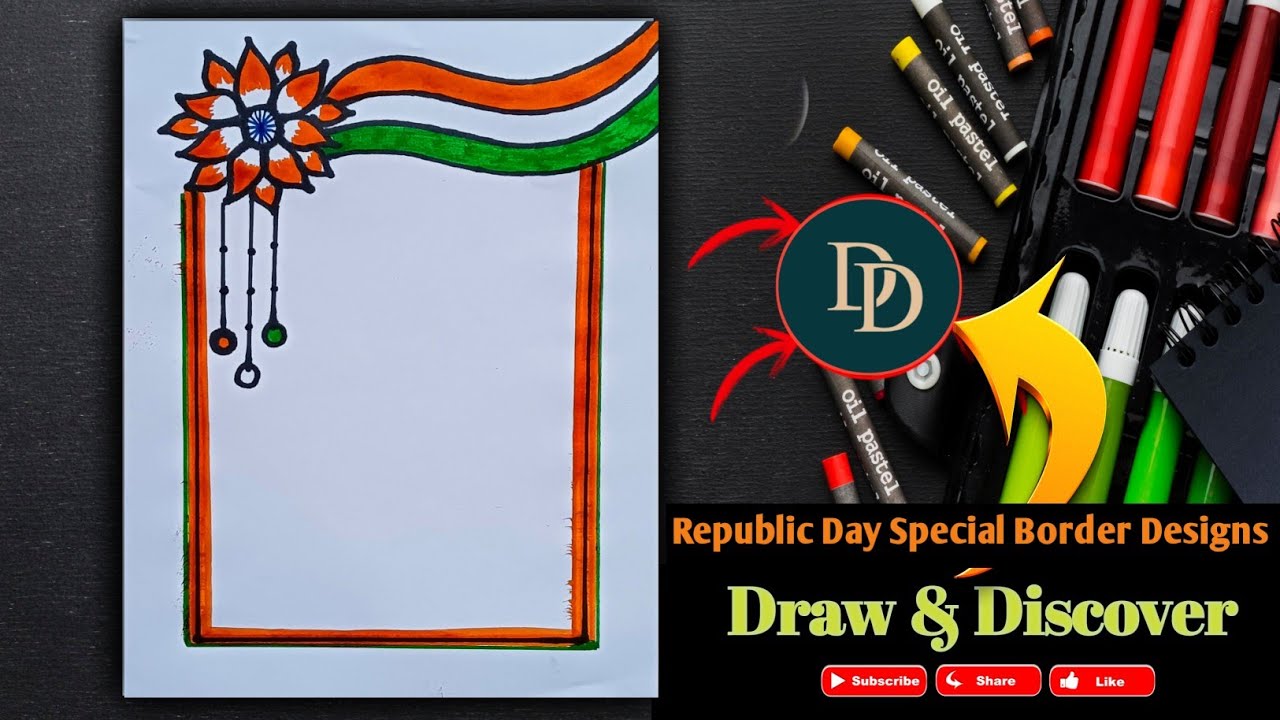 Beautiful Republic Day Border Designs Ideas 🧡🤍💚 - YouTube