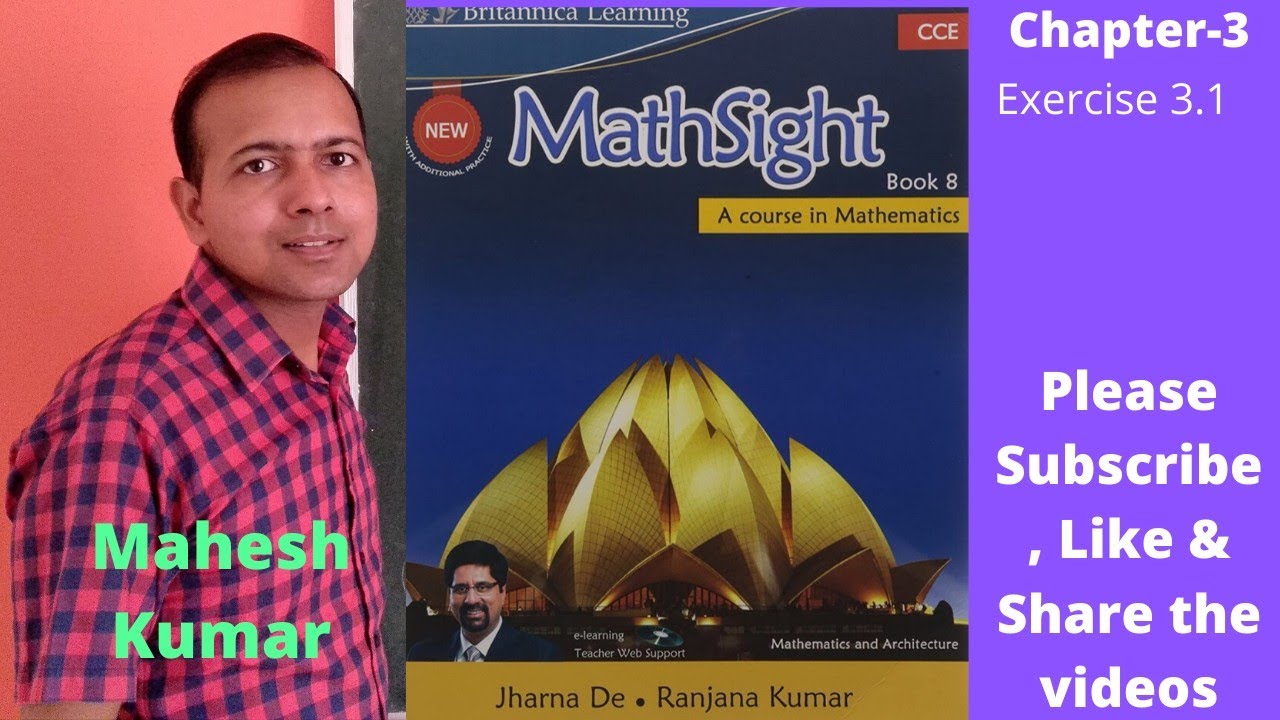 Britannica Learning Mathsight Math class 8 solution chapter 3 (Exercise ...
