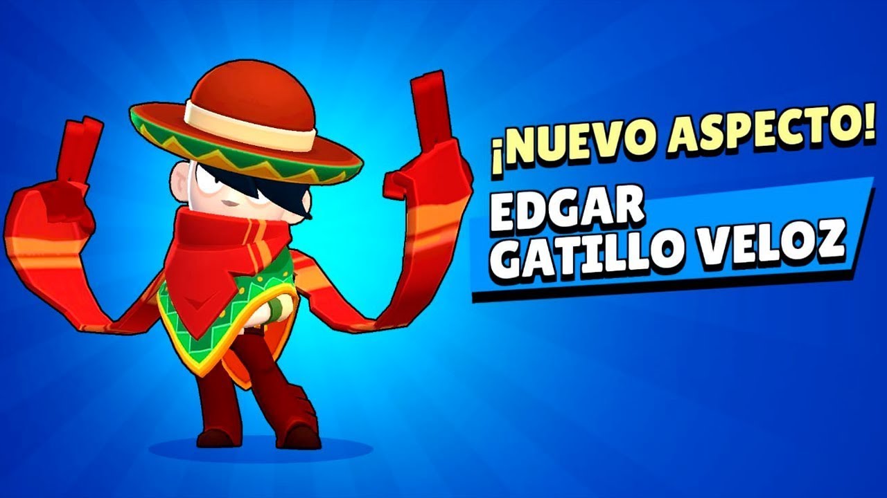 jugando brawlstars con la skin de edgar mexicano (edgar gatillo veloz ...