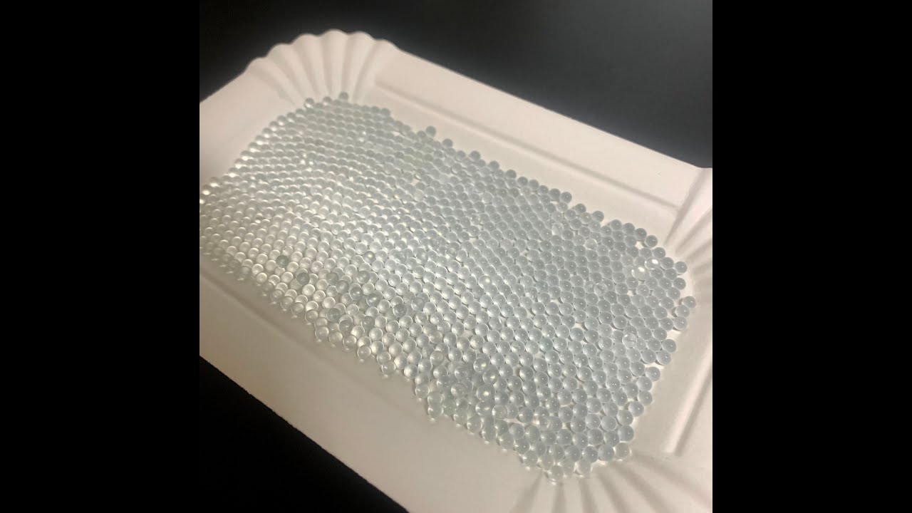 Lab glass beads for grinding - YouTube