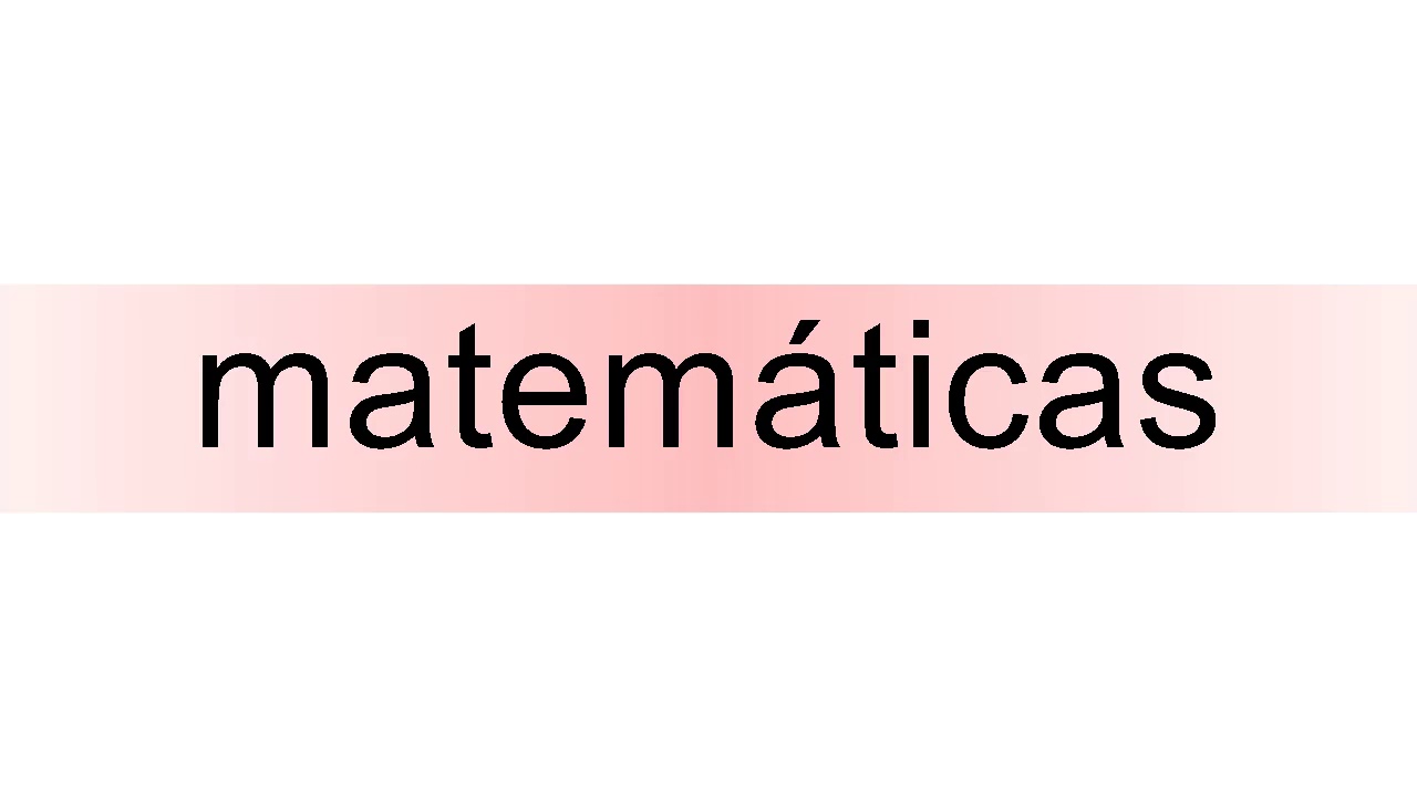 How to pronounce matemáticas - YouTube