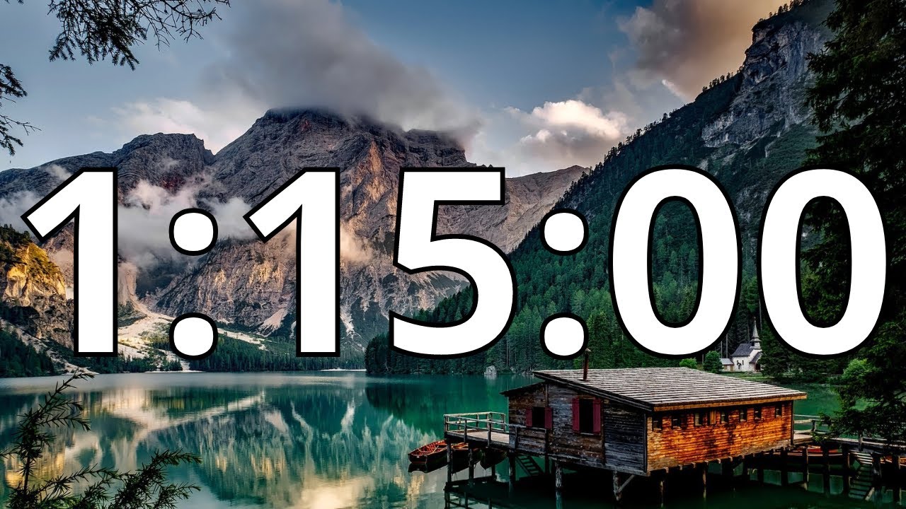 1 Hour 15 Minutes Countdown Timer With Alarm Sound At the End (Simple ...