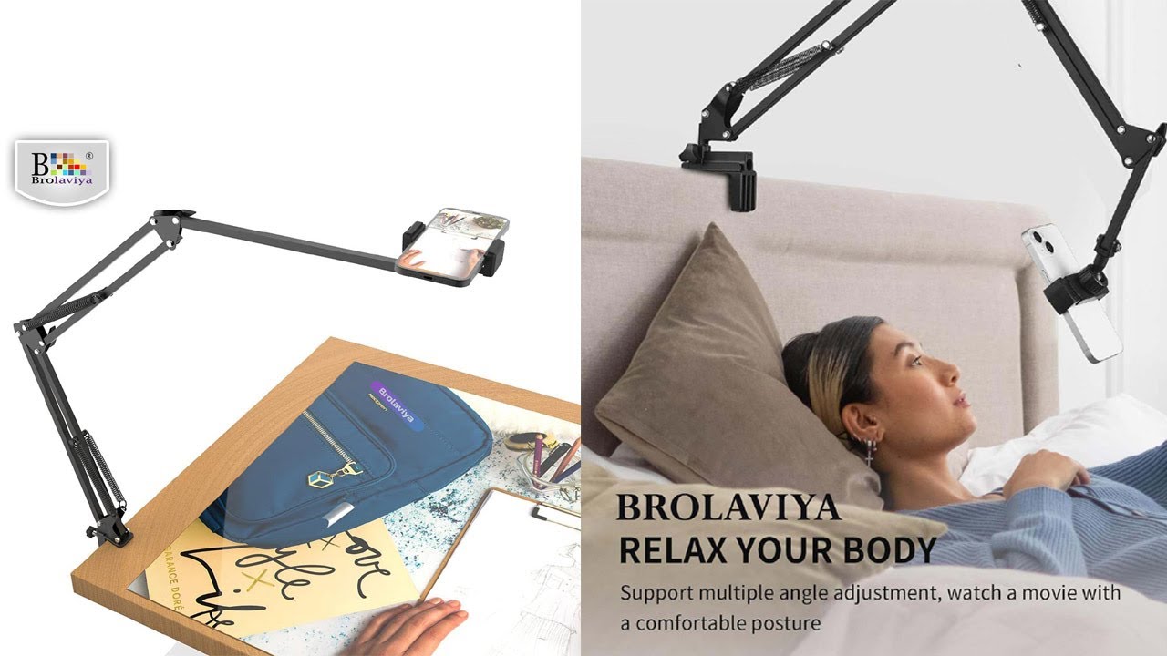 BROLAVIYA Overhead Video Mobile Stand, New Extra Long Arm - YouTube