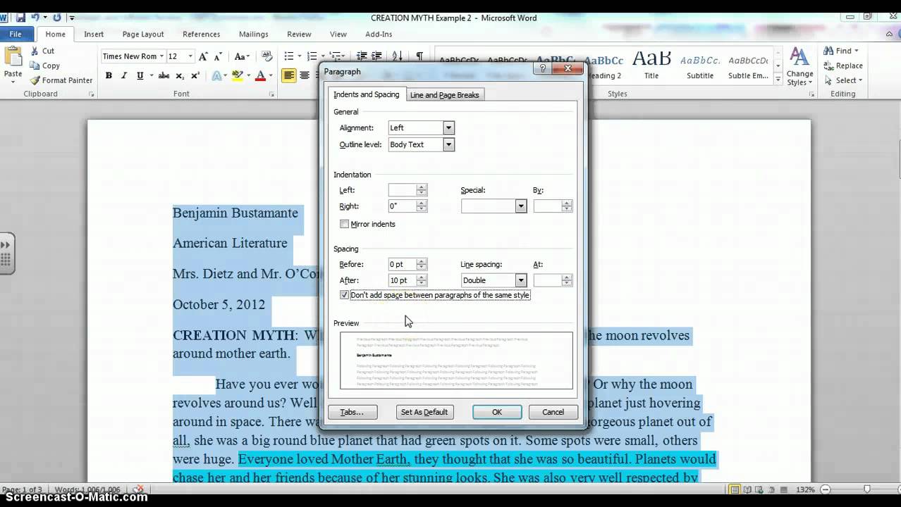 How to put your paper into MLA format - YouTube