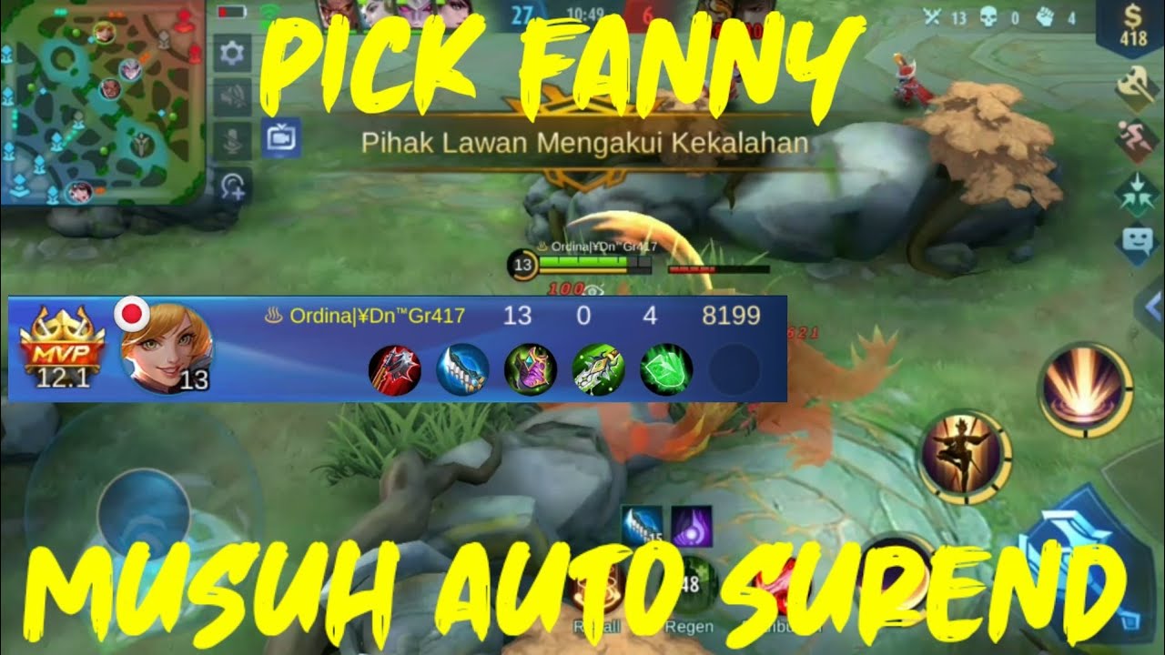PICK FANNY MUSUH AUTO SURREND | Mobile Legend - YouTube