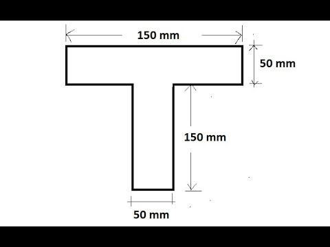 Moment of Inertia (MOI) of T-Section about It's Centroidal Axis - YouTube