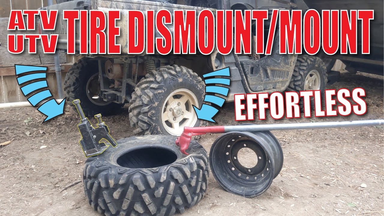 Change ATV UTV Tires at home The EASY way - YouTube