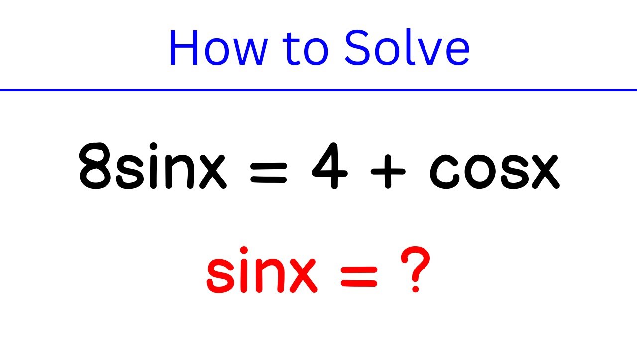 How to Solve a Fascinating Trigonometry Problem with Algebraic ...
