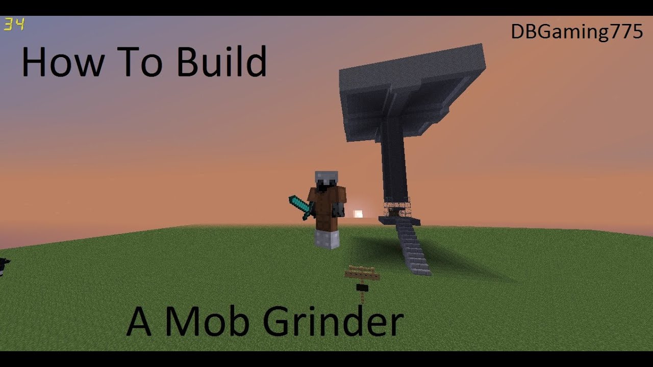 Minecraft Tutorial - How To Build A Mob Grinder - YouTube