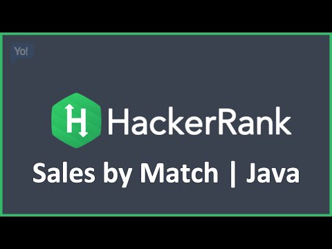 Sales by Match in Hacker Rank Solution in java - YouTube