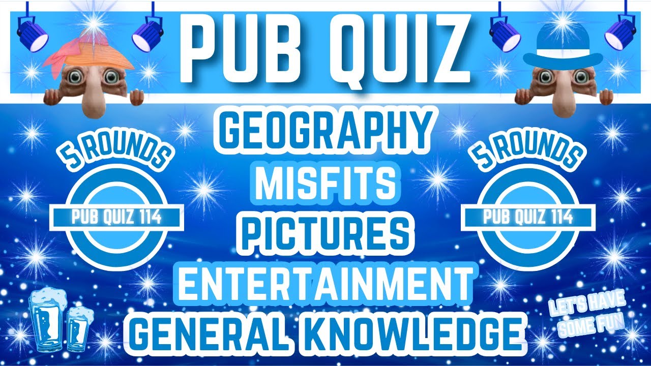 Fun Pub Quiz 114 - 5 Different Rounds - 33 Questions & Answers - 65 ...