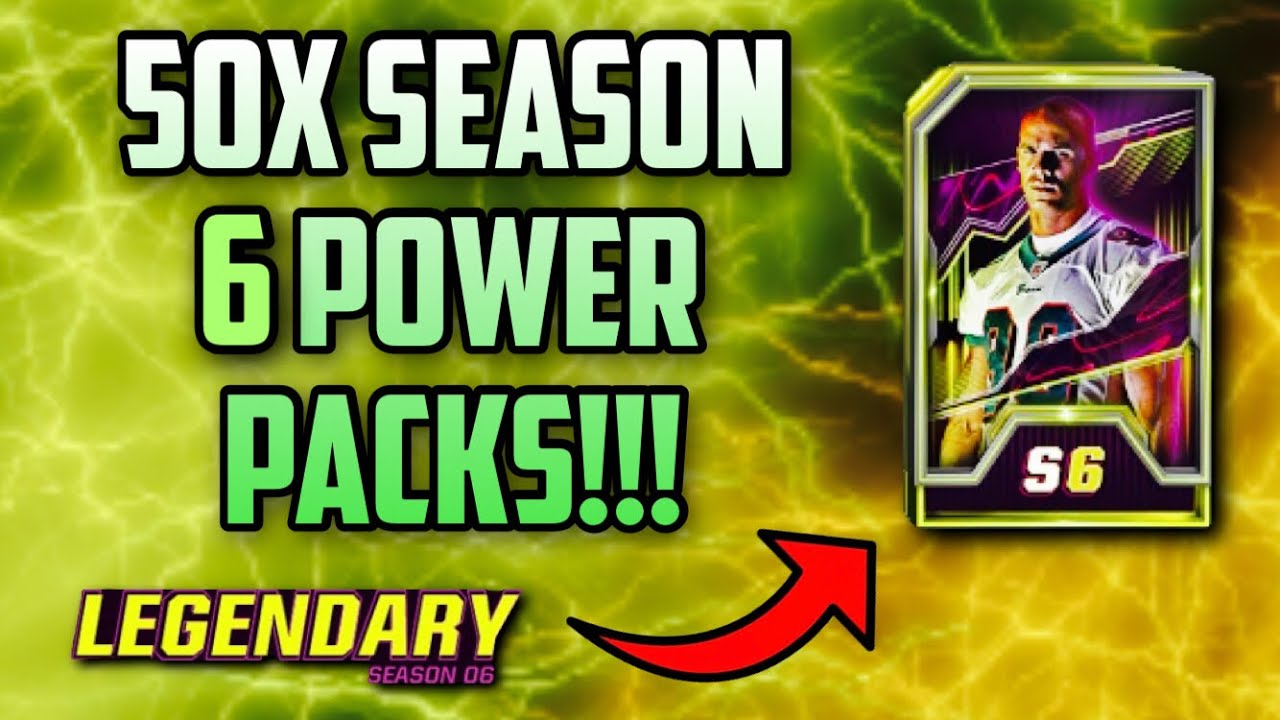 50x SEASON 6 POWER PACK OPENING!!! HOW MANY EPICS CAN I PULL? - Madden ...