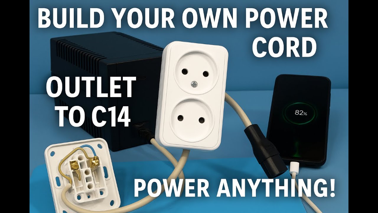 Build Your Own Custom Power Cable: Standard Outlet to C14 Plug! - YouTube