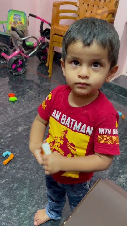 Two years baby boy playing with pipes - YouTube