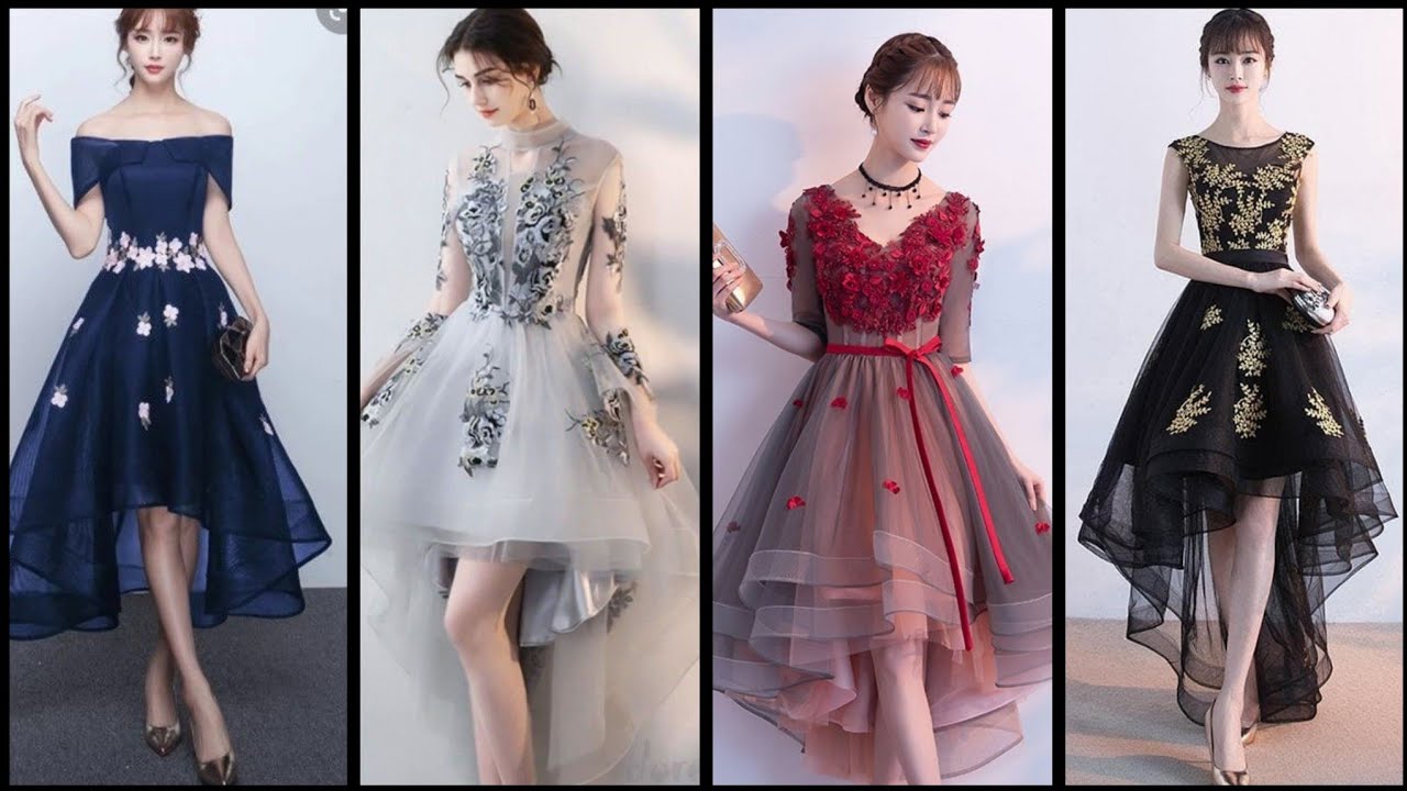 Latest short dinner dress ideas ||prom short gown - YouTube