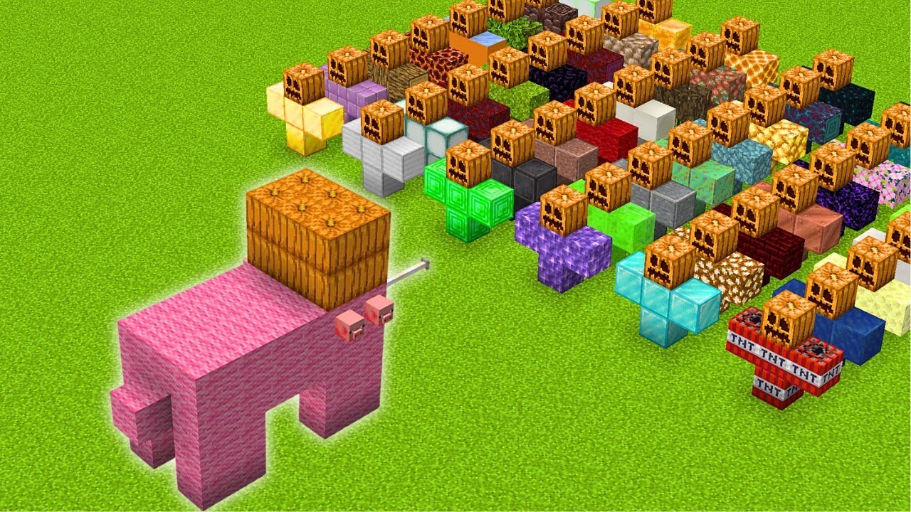 PIGZILLA (Mutant Pig) VS All Golems Battle Minecraft - YouTube